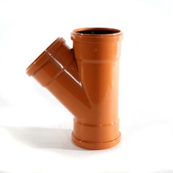 110mm 45° Triple Socket Junction - www.drainagefittings.co.uk