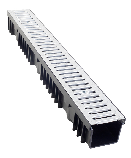 A15 Drainage Channel x 1m Galvanised Grate - www.drainagefittings.co.uk