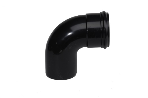 110mm Economy Soil 90° Bend D/S Black - www.drainagefittings.co.uk