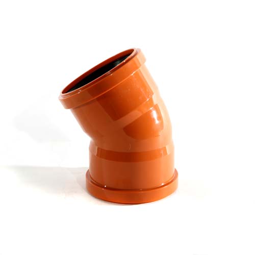 110mm 45° Double Socket Bend - www.drainagefittings.co.uk