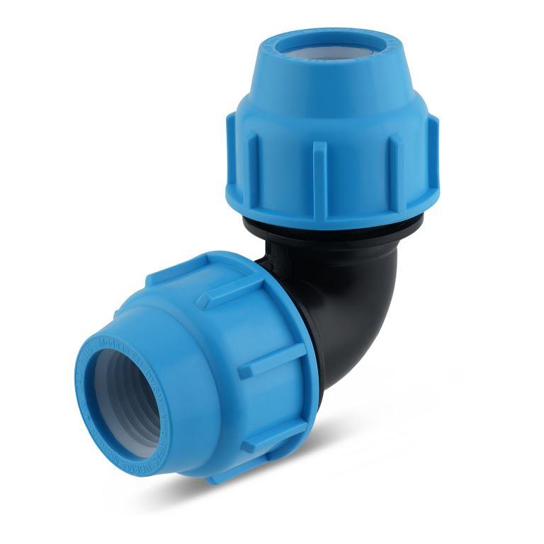 50mm MDPE Elbow - www.drainagefittings.co.uk