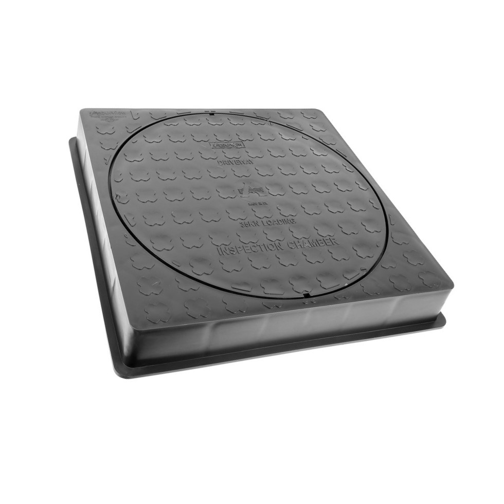 450mm Diameter Round to Square PP Manhole Cover & Frame 35kn | Drainage ...